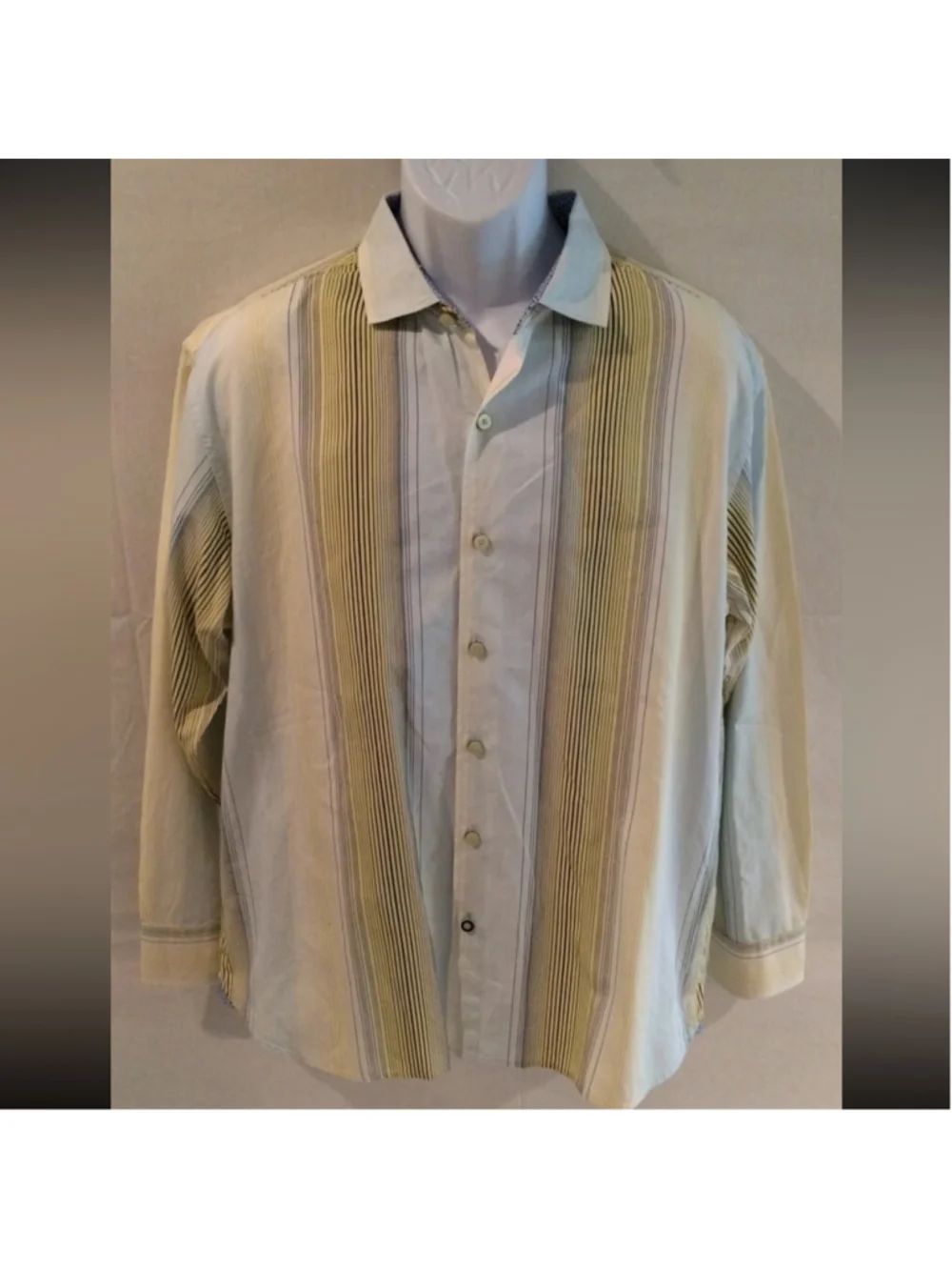 Tommy Bahama | Shirts | Tommy Bahama Mens Sz L Cotton Contrast Vertical ...